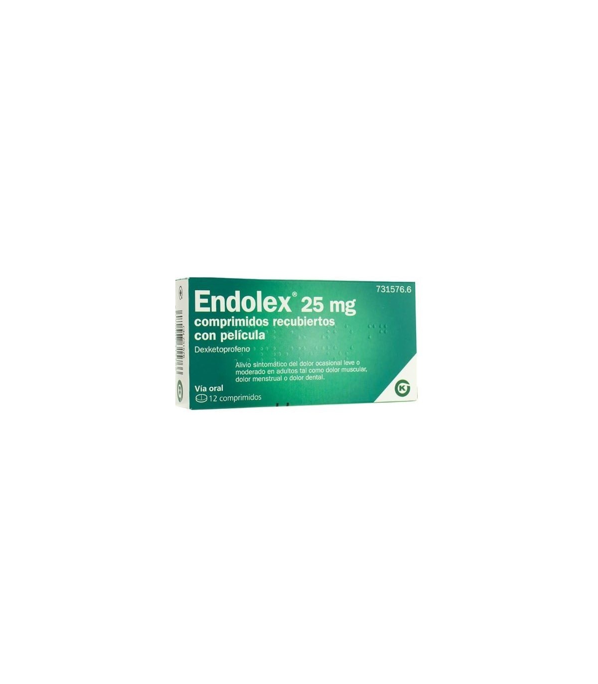 ENDOLEX 25 MG COMPRIMIDOS RECUBIERTOS CON PELÍCULA 12 COMPRIMIDOS